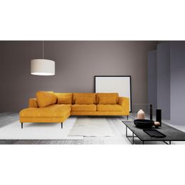 Trendmanufaktur Ecksofa &raquo;Luzi, wahlweise mit Schlaffunktion und Bettkasten, gem&uuml;tlich, L-Form&laquo; Designsofa mit Ottomane, Metallf&uuml;&szlig;e schwarz, Breite 264