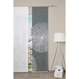 Vision S Schiebegardine &raquo;CRESTON&laquo; Paneelwagen 1 Stk. tlg. Schiebevorhang Bambus Optik Digitaldruck grau Polyester 260cm, Paneelwagen, 60cm