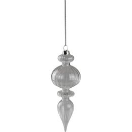LeGer Home by Lena Gercke Christbaumschmuck &raquo;Weihnachtszapfen&laquo; aus klarem Glas, L&auml;nge: 16 cm, 6 Zapfen transparent Glas Einheitsgr&ouml;&szlig;e