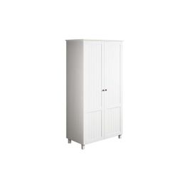 OTTO home Kleiderschrank &raquo;Juventus, Dreht&uuml;renschrank, Schrank&laquo; mit 2 T&uuml;ren, 97 cm breit, aus massiver Kiefer, FSC -zertifiziert wei&szlig; Massivholz B/H/T: