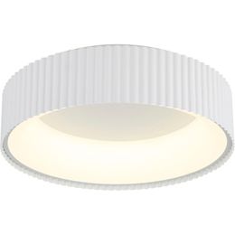 Globo LIGHTING Deckenleuchte &raquo;KEMP&laquo; LED-Modul 1 Stk. LED Deckenleuchte wei&szlig; matt, dimmbar, Memoryfunktion, modern wei&szlig; 1, &Oslash; 46cm H: 13cm, 1 Stk.