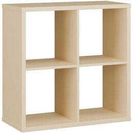 FORTE Standregal &raquo;Mauro&laquo; Fachgr&ouml;&szlig;e 33x33cm, 4 F&auml;cher beige Holzwerkstoff B/H/T: 32,9cm, 4 Stk. offene F&auml;cher