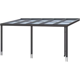 Skan Holz Terrassendach &raquo;Monza&laquo; Bedachung Verbund-Sicherheits-Glas, Aluminium grau Aluminium B/H/T: 541cm x 251cm x 257cm