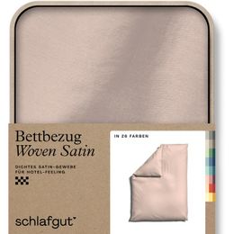 Schlafgut Bettbezug &raquo;Woven Satin&laquo; besonders dicht gewebt, Mix & Match: passender Kissenbezug erh&auml;ltlich rot Mako-Satin, Obermaterial: 100% Baumwolle B/L: 200cm,