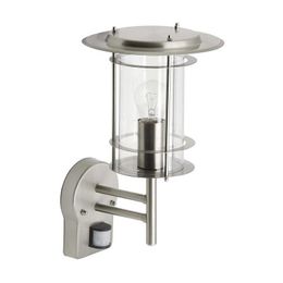 Brilliant Au&szlig;en-Wandleuchte &raquo;YORK&laquo; E27 36cm H&ouml;he, E27 max. 40W, LED geeignet, aus rostfreiem Edelstahl silber 1, &Oslash; 9,5cm H: 38cm