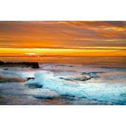 papermoon Fototapete &raquo;Sunset in la Jolla&laquo; glatt bunt Vlies B/L: 4m x 2,6m, Bahnen: 8 Stk.