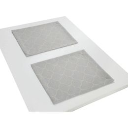 Adam Platzset &raquo;Indian Cortezada Light&laquo; grau Obermaterial: 100% Baumwolle B/L: 30cm x 40cm, 2 Stk., Bio-Baumwolle, eckig