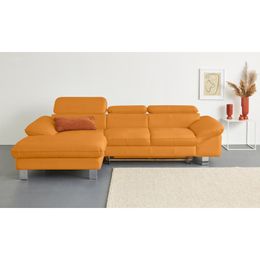 COTTA Ecksofa &raquo;Driver L-Form, B: 268 cm&laquo; Kopfteilverstellung, optional Schlaffunktion & Bettkasten gelb LEDER BEEFY (ein abgedecktes Spalt-Rindsleder)