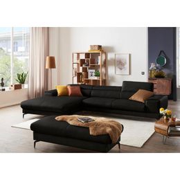 W.Schillig Ecksofa &raquo;piedroo, Designsofa mit tollem Sitzkomfort, bequem und elegant, L-Form&laquo; Kopfteilverstellung, wahlweise mit Sitztiefenverstellung, 