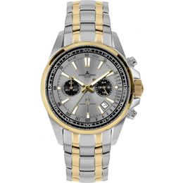 Jacques Lemans Herren Chronograph &raquo;Liverpool&laquo; Quarzuhr, Armbanduhr, Herrenuhr, Edelstahlarmband, analog, Tag silber Einheitsgr&ouml;&szlig;e