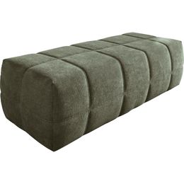 DOMO collection Hocker &raquo;BRANDON, komfortabel&laquo; gro&szlig;e Ausf&uuml;hrung passend zu "Brandon", auch in Cord gr&uuml;n Kunstleder SOFTLUX ;Luxus-Microfaser in 
