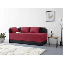 Maintal Polsterliege &raquo;Diana&laquo; mit Stauraum rot Liegeh&ouml;he 42cm, Liegefl&auml;che B/L: 84cm x 198cm, kein H&auml;rtegrad, Schaumstoffmatratze