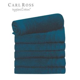 Carl Ross Gaestehandtuecher &raquo;HygieniCotton&laquo; mit 2 Aufh&auml;ngekordeln blau Frottee, Obermaterial: 100% Baumwolle B/L: 30cmx50cm, 6 Stk., Frottee
