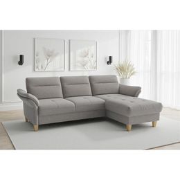 Sit & More sit&more Ecksofa &raquo;Pamela, L-Form, B:230 cm&laquo; mit Federkern 100% Polyester B/H/T: 230cm x 90cm x 164cm, Flachgewebe, Recamiere rechts, ohne Bett,ohne 