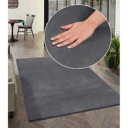 MERINOS Teppich &raquo;Focus 47&laquo; rechteckig 11 mm H&ouml;he Fellteppich, weich und elegant, Wohnzimmer, Schlafzimmer grau Polyester B : 140cm 1 Stk., 11mm, L: 