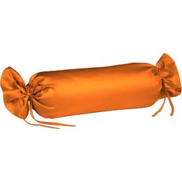 Fleuresse Kissenbez&uuml;ge &raquo;Colours&laquo; edler, b&uuml;gelfreier Interlock-Jersey aus 100% Baumwolle orange Interlock-Jersey, Obermaterial: 100% Baumwolle B/L: 