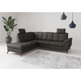 Sit & More sit&more Ecksofa &raquo;Zora&laquo; B/H/T: 212cm, NaturLEDER , Ottomane links,mit Bett,mit Bettkasten