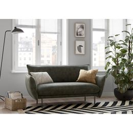 OTTO home 2-Sitzer &raquo;Stine&laquo; Besonderes Design durch Kissenoptik und Keder gr&uuml;n Struktur (100% Polyester);Struktur weich (85% Polyester/15% Nylon);