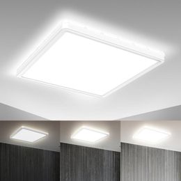 B.K.LICHT LED Deckenleuchte &raquo;BK_DP1311 LED Panel Deckenlampe, Dimmbar, Indirektes Licht&laquo; LED-Modul 1 Stk. Neutralwei&szlig; Memoryfunktion, Neutralwei&szlig;es Licht, 18 