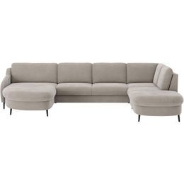 Sit & More sit&more Wohnlandschaft &raquo;Soul U-Form&laquo; wahlweise mit Bett und Bettkasten grau 100% Polyester B/H/T: 372cm x 90cm x 239cm, Luxus-Microfaser ALTARA 