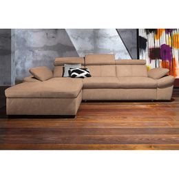 exxpo - sofa fashion Ecksofa &raquo;Salerno, Funktionssofa, Breite 280cm, hoher Sitzkomfort, L-Form&laquo; inkl. Kopf- und Armteilverstellung, wahlweise mit 