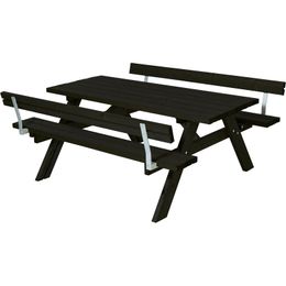 Plus Garten-Essgruppe &raquo;Kombim&ouml;bel&laquo; 1 Stk. tlg. 177x155x71/45 cm, mit Klappsitzen - 2 R&uuml;ckenlehnen schwarz B/H/T: 179cm x 71cm x 177cm