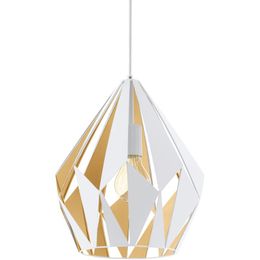 Eglo Pendelleuchte &raquo;CARLTON 1&laquo; E27 Vintage Pendellampe, 1 flammig, Drahtgeflecht, Industrial, 110x31cm gold 1, &Oslash; 31cm
