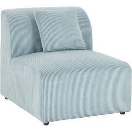 OTTO home Sessel &raquo;Alesund&laquo; als Einzelteil oder Modulteil f&uuml;r Sets blau Cord (100% Polyester);Filzoptik (100% Polyester) Cord, B/H/T: 80cm x 84cm x 