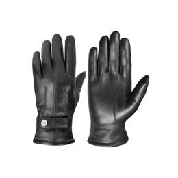 Pearlwood Damen Pearlwood Lederhandschuhe &raquo;BROOKS&laquo; weiches Innenfutter, Wollanteil, verstellbarer Lederriegel schwarz 9.5