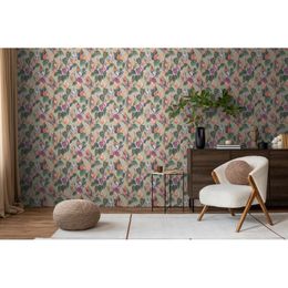 Livingwalls living walls Vliestapete &raquo;Karierte Tapete Wasserfarbenoptik Bunt Vlies&laquo; matt glatt Vlies B/L: 0,53m x 10,05m, Rollen: 1