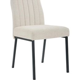 Hela 4-Fu&szlig;stuhl &raquo;CATANIA&laquo; (Set) 1 Stk.4-Fu&szlig;, Federkorb, Vierkantrohrgestell, 140kg belastbar Metall, Polyester, Stoff B/H/T: 44cm x 95cm x 63,5cm, 1 