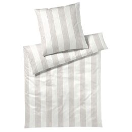 Elegante Bettw&auml;sche &raquo;Capri&laquo; 2 Stk. angenehmes Hautgef&uuml;hl beige Mako-Satin, Obermaterial: 100% Baumwolle B/L: 155cm x 220cm, 1 Stk., 1 Stk., Mako-Satin, B/L: 