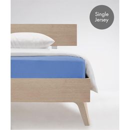 Fleuresse Spannbettlaken &raquo;Jenny C aus feinf&auml;digem Mako-Jersey&laquo; f&uuml;r Matratzen bis 23 cm H&ouml;he blau Mako-Jersey, Obermaterial: 100% Baumwolle B/L: 120cm 