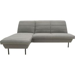 LOOKS by Wolfgang Joop Ecksofa &raquo;LOOKS IX L-Form&laquo; Quersteppung, ohne Armlehnen grau 100% Polyester B/H/T: 214cm x 92cm x 168cm, Feinstruktur, Longchair