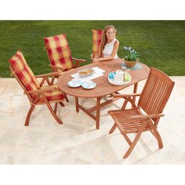 Merxx Garten-Essgruppe &raquo;Maracaibo&laquo; braun Obermaterial: 100% Polyester. F&uuml;llung: 100% Polyurethan Einheitsgr&ouml;&szlig;e