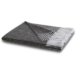 Biederlack Plaid &raquo;Plaid Giletti&laquo; im klassischem Plaidma&szlig; grau Baumwolle, Polyacryl B/L: 130cm x 170cm