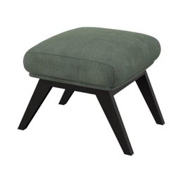 FLEXLUX Polsterhocker &raquo;Adria&laquo; Fu&szlig; schwarz, Fu&szlig;hocker f&uuml;r Ohrensessel gr&uuml;n 85% Polyester/15%Polyamide B/H/T: 54cm x 41cm x 41cm, Struktur