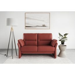 DOMO collection 2-Sitzer &raquo;Pina, schmale Armlehnen, mit Federkern, kompakt & elegant&laquo; Hoher Sitzkomfort, Luxus-Microfaser Lederoptik, rot, Breite 159 