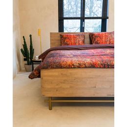 Kayori Bettw&auml;sche &raquo;Awaji&laquo; 2 Stk. 35% l&auml;ngere Faser rot Mako-Satin, Obermaterial: 100% Baumwolle B/L: 155cm x 220cm, 1 Stk., 1 Stk., Mako-Satin, B/L: 