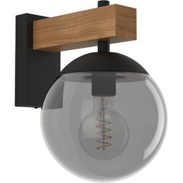 Eglo Wandleuchte &raquo;Bufalata Wandlampe, Au&szlig;enleuchte, Metall, Kunststoff, Kugel, E27, IP44&laquo; E27 1 Stk. Wand-/Deckenleuchte - L20 x H29 x AL27,5 cm - 