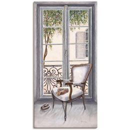 Artland Wandbild &raquo;Sessel vor einem Fenster&laquo; Innenarchitektur 1 Stk. tlg. als Alubild, Leinwandbild in verschied. Gr&ouml;&szlig;en wei&szlig; B/H/T: 30cm x 60cm, Leinwandbild 