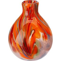 Gilde Tischvase &raquo;Vase Dream orange&laquo; bunt Glas B/H/T: 18cm x 24cm x 18cm &Oslash; 18cm
