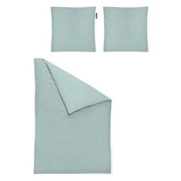 Irisette Bettw&auml;sche &raquo;Carla in Gr. 135x200, 155x220 oder 200x200 cm&laquo; 3 Stk. Bettw&auml;sche aus Baumwolle, Bettw&auml;sche mit Rei&szlig;verschluss gr&uuml;n Mako-Satin, 