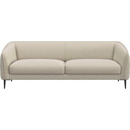 FLEXLUX 3-Sitzer &raquo;Belle Designsofa, Couch, bequem durch Kaltschaum im Sitz&laquo; Skandinavisches Design, In hochwertiger Verarbeitung wei&szlig; 100% Polyester B