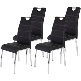 Hela Stuhl &raquo;Susi&laquo; (Set) 4 Stk.2 oder 4 St&uuml;ck, mit Griff schwarz 97% Polyurethan 3% Baumwolle B/H/T: 44cm x 98cm x 61cm, 4 Stk., Kunstleder
