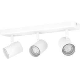 Eglo Deckenspot &raquo;CONSUMA 1 Spotlampe - Stahl - GU10 - 3X5W - IP44&laquo; GU10 1 Stk. Wandleuchte, Wandspot, schwenkbar, Strahler, L40 x B8 x H13 cm wei&szlig; 3, 