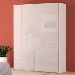 FORTE Schwebet&uuml;renschrank &raquo;Fittio, Made in Europe, 2 Schiebet&uuml;ren, modernes Design&laquo; H&ouml;he 2,35 mtr, stehende Montage wei&szlig; Holzwerkstoff Wei&szlig;, B/H/T: 