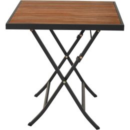 Merxx Gartentisch &raquo;Klapptisch&laquo; 1 Stk. tlg. Tischplatte aus Akazienholz beige Stahl;Holz B/H/T: 70cm x 73,5cm x 70cm