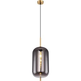 Globo LIGHTING H&auml;ngeleuchte &raquo;BLACKY I&laquo; E27 1 Stk. H&auml;ngelampe/Pendelleuchte/H&ouml;he k&uuml;rzbar/Esstisch schwarz &Oslash; 22cm H: 120cm, 1 Stk.