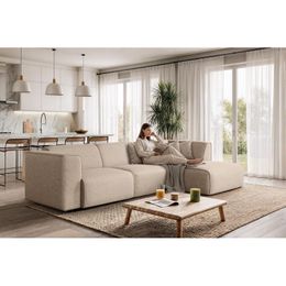 OTTO home Ecksofa &raquo;Merid L-Form, B: 295 cm - OTTO. Verl&auml;ssliche Qualit&auml;t.&laquo; jederzeit durch Module erweiterbar grau 100% Polyester B/H/T: 295cm x 70cm 